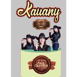 Topo De Bolo Topper De Bolo Personalizado Ana Castela | Shopee Brasil