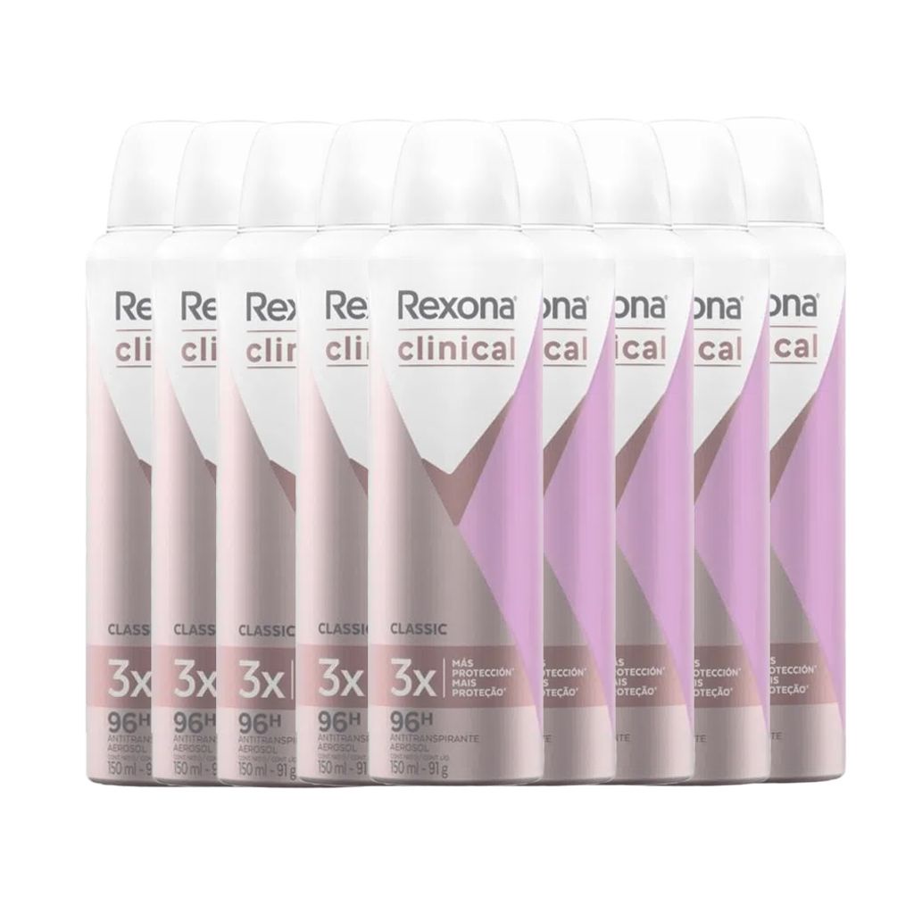 Kit Desodorante Antitranspirante Aerosol Rexona Clinical Classic 91g ...