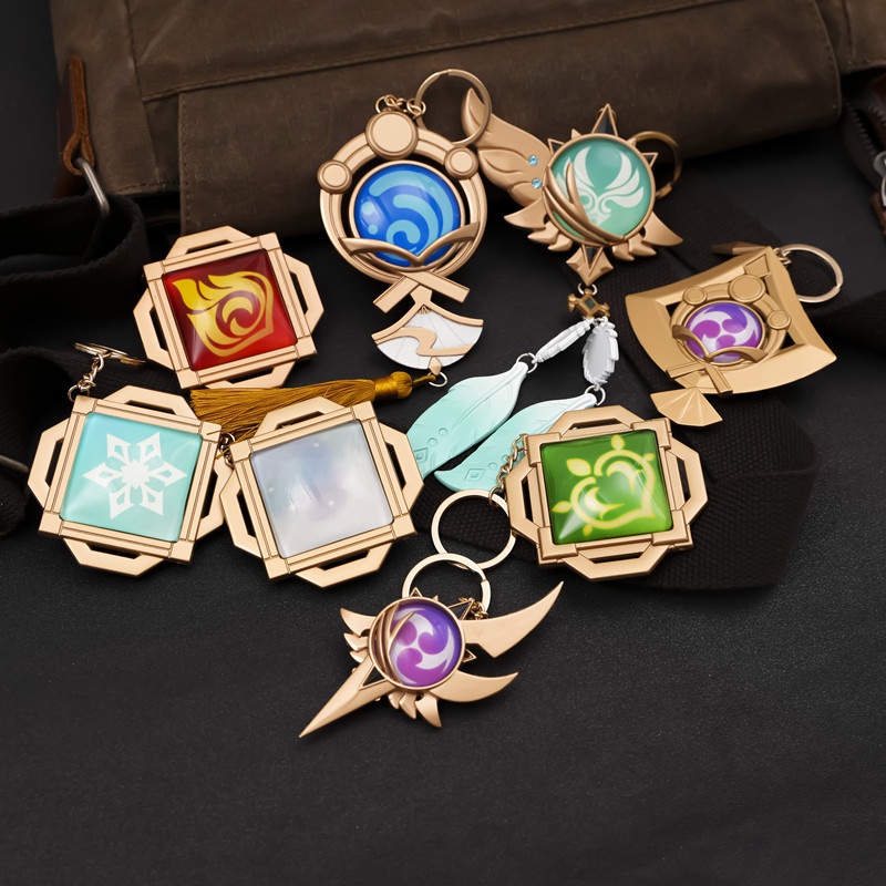 Genshin Impact " Vision " Keychain Gift Metal Jogo De Anime De Alta ...
