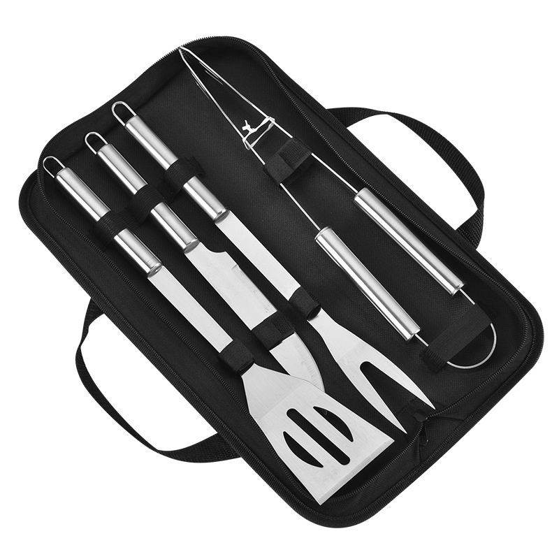 Kit Churrasco Inox 4 Pçs C/maleta Churrasqueiro Profissional | Shopee ...