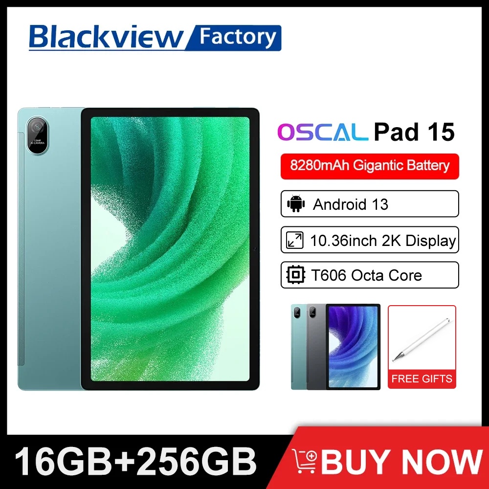 Blackview OSCAL Pad 15 Tablet 16GB 256GB 8280mAh Android 13 10,36 ...