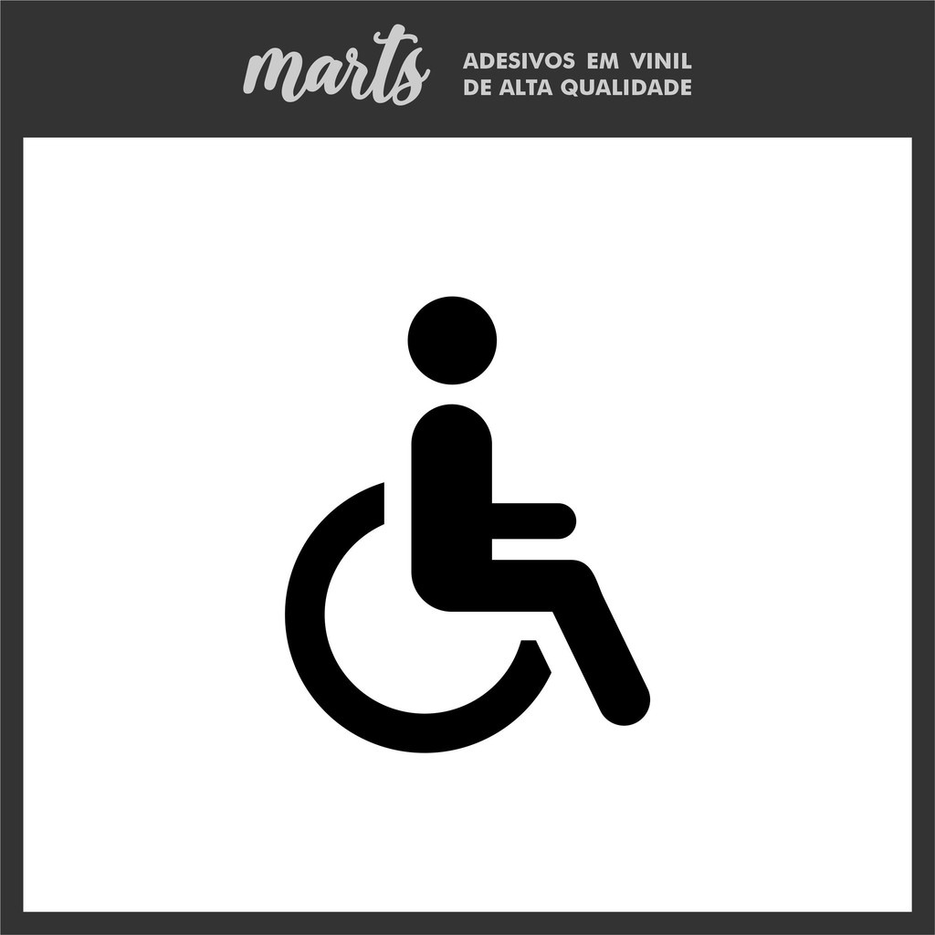 Adesivo Vinil Símbolo Cadeirante Deficiente Físico para Carro | Shopee ...