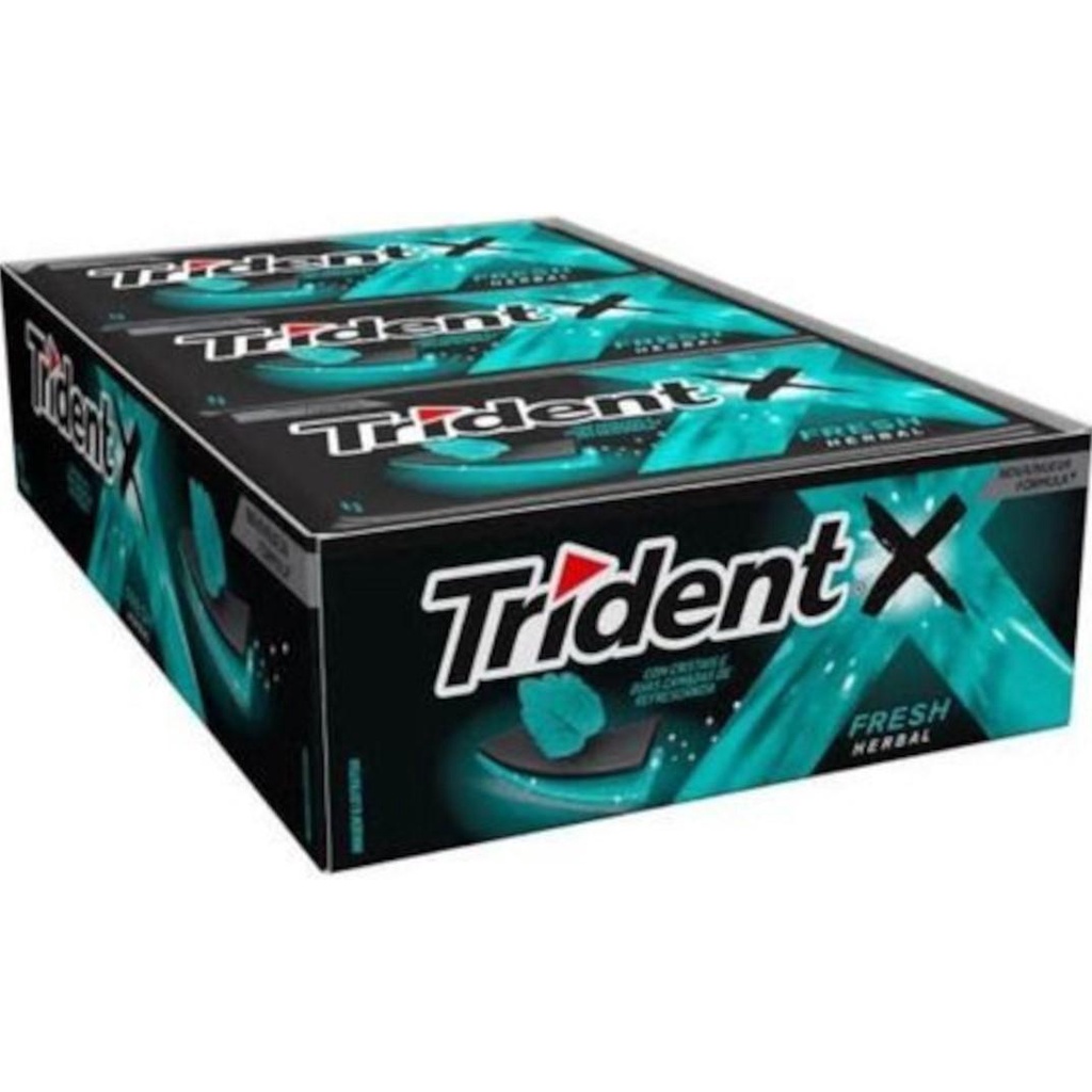 CHICLE ADAMS TRIDENT C/21 HERBAL | Shopee Brasil