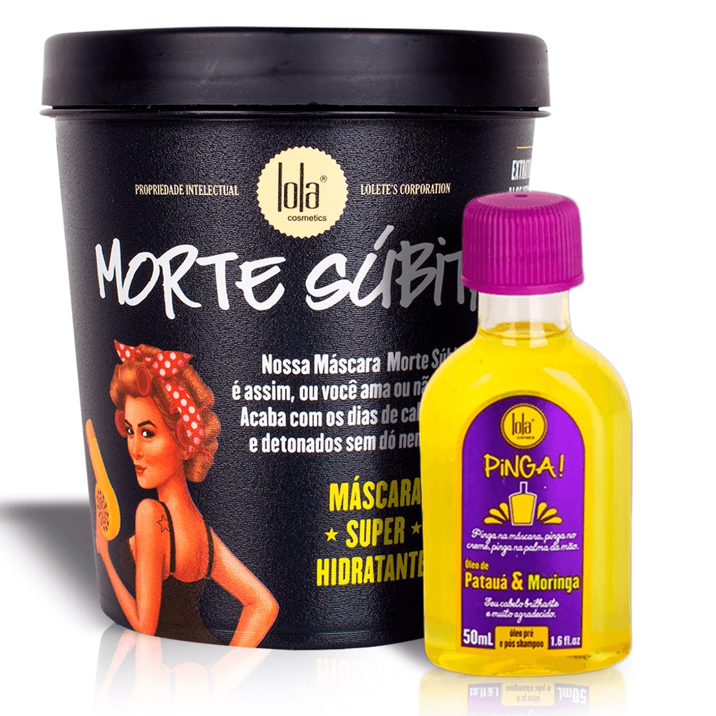 Kit Máscara Morte Súbita + Óleo Capilar Lola Pinga! Patauá & Moringa ...