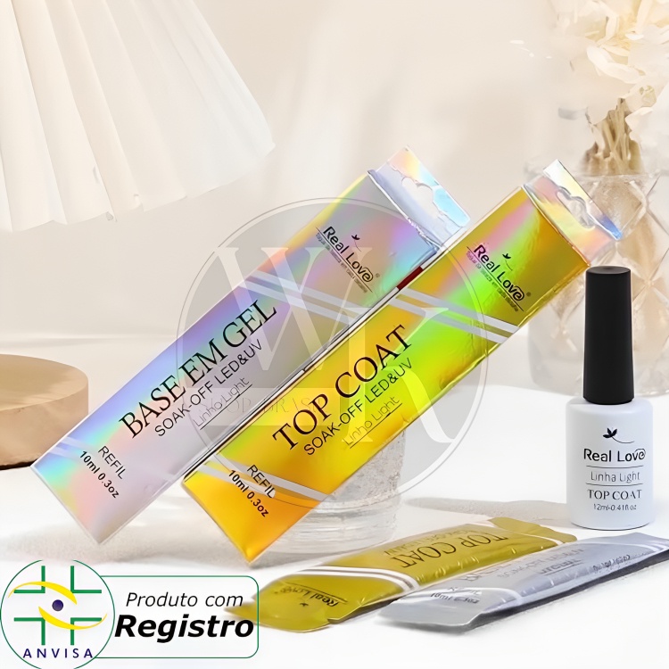 Refil Base real love em Gel e Top Coat- 10ml | Shopee Brasil