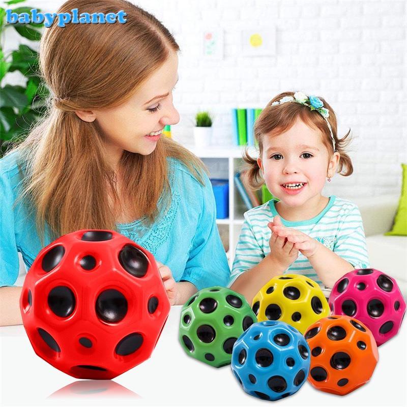 High Resilience Hole Ball Soft Bouncy Ball Anti-fall Moon Shape Porous ...