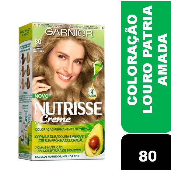 Coloração Nutrisse Garnier 80 Louro Patria Amada | Shopee Brasil