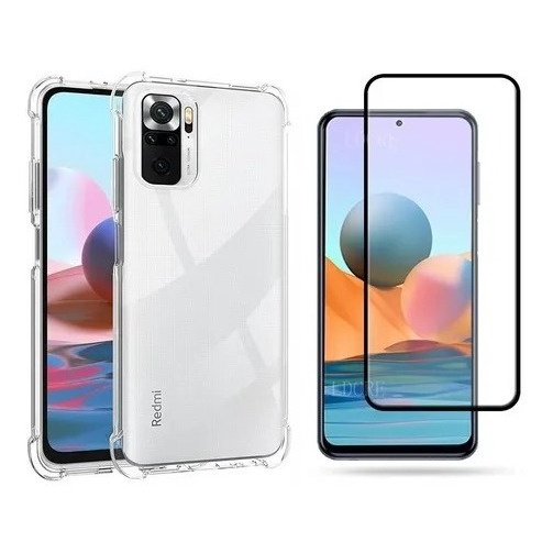 Capa Case Capinha Anti Impacto Para Redmi Note 10 10s 4G + Película 3D Vidro Temperado | Shopee ...