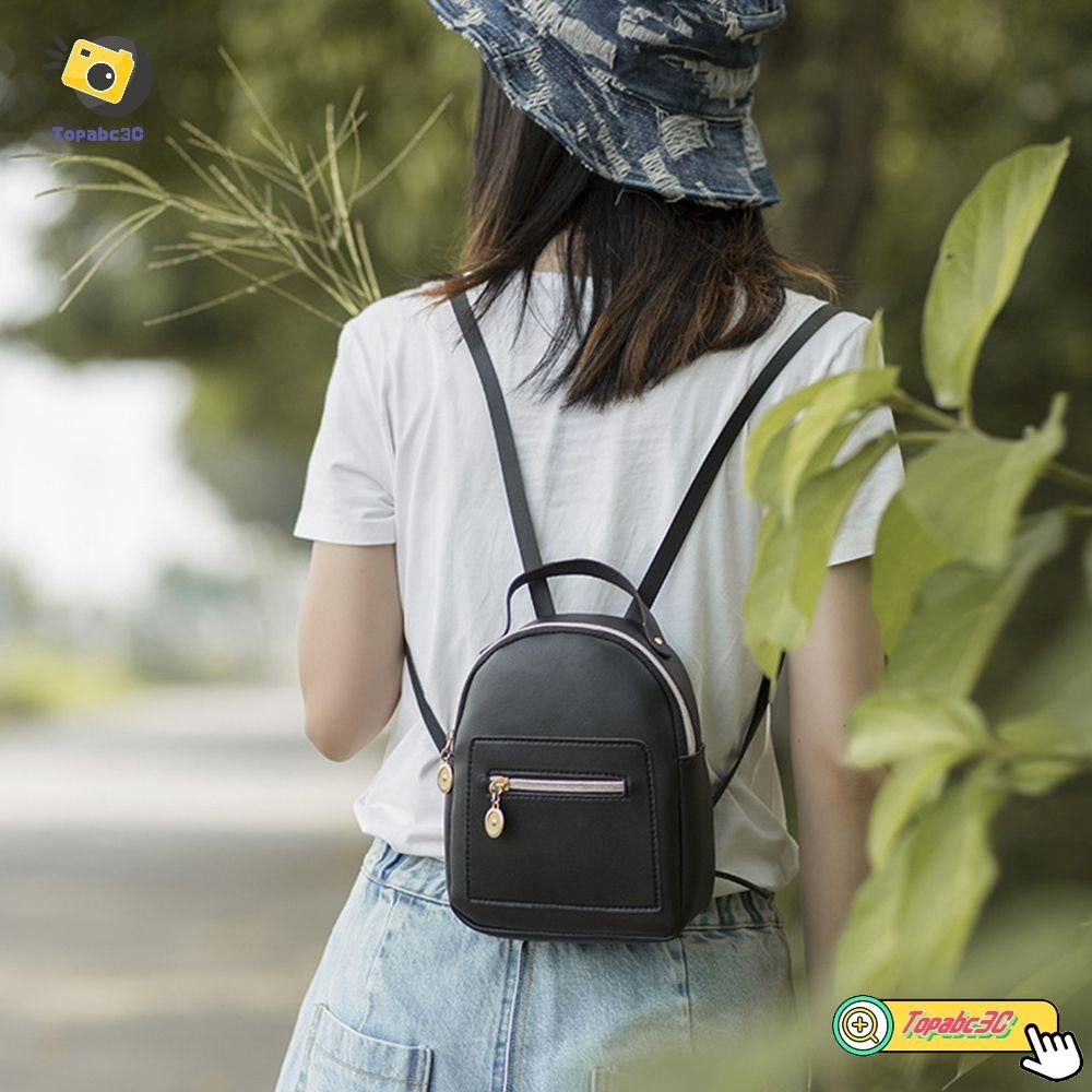 ABC Mini Mochila Mulheres Viajam Pequena PU Daypack | Shopee Brasil
