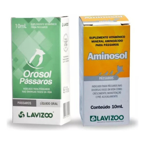 Kit - 01 Orosol E 01 Aminosol Pássaros 10 Ml | Shopee Brasil