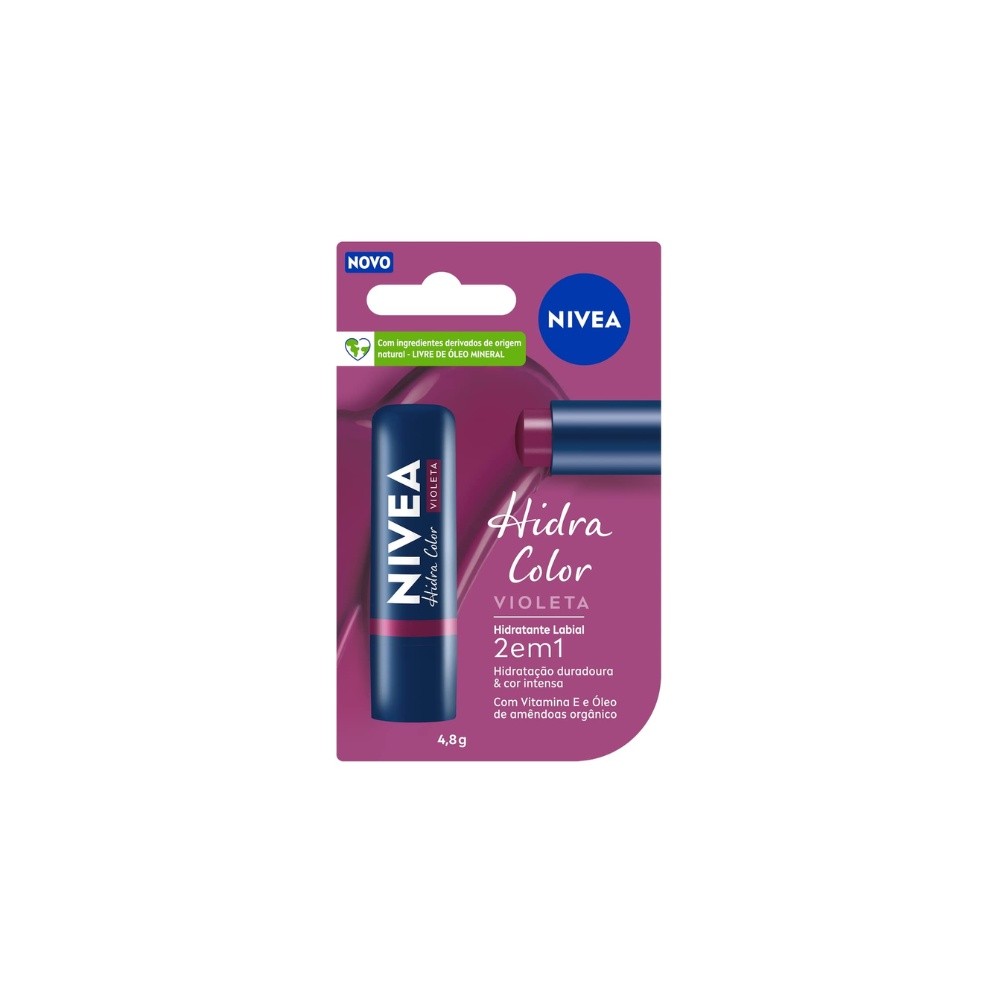 Nivea Lip Care Hidratante Labial Violeta 4,8G - | Shopee Brasil
