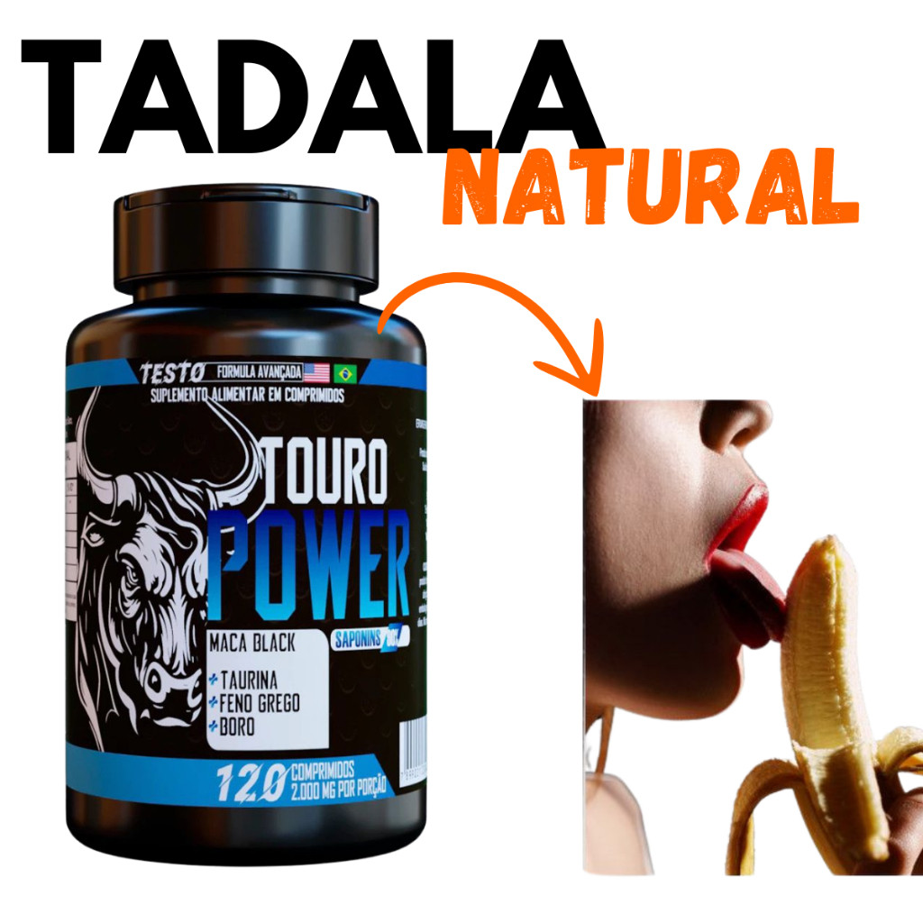 Tadala Natural Touro Power c/120 Caps Boro Taurina Cromo e Vitaminas ...