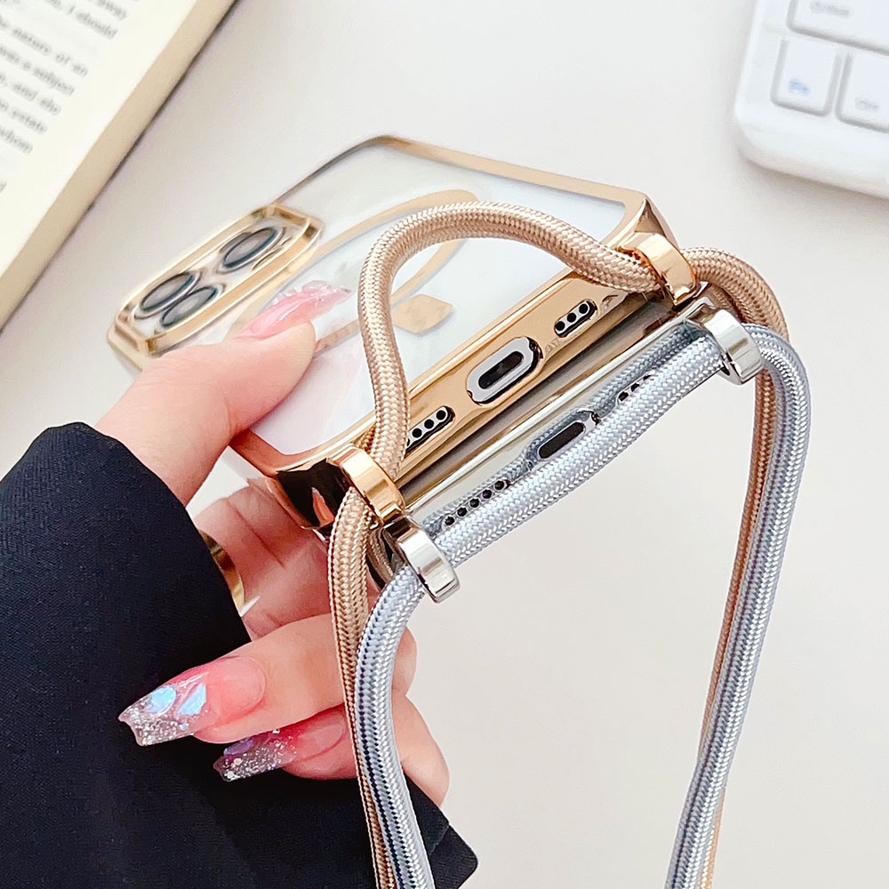 Capa Magnética Transparente De Cordão De Carregamento Sem Fio Para iPhone 16 15 Plus 14 13 12 ...