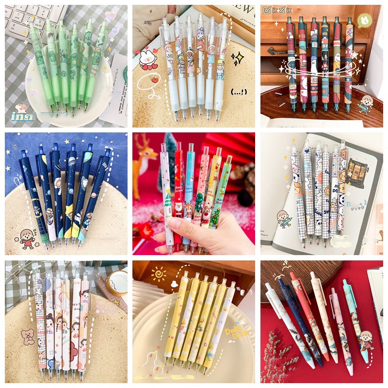 Caneta De Assinatura Tipo Push/Desenho Animado Em Gel/Conjunto De ...