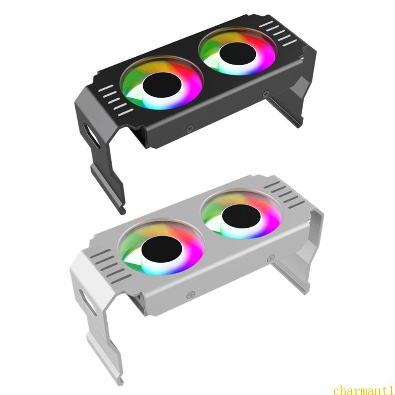 Módulos De Memória charmant Dissipador De Calor 5V 3PIN ARGB 4Pin PWM Dois Ventiladores De ...