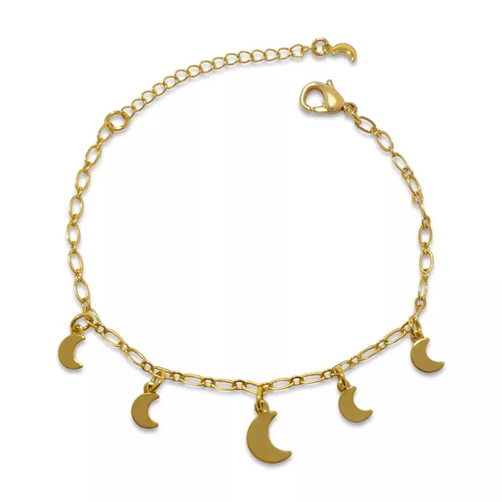 Pulseira Lua Banhada a Ouro 18K | Shopee Brasil