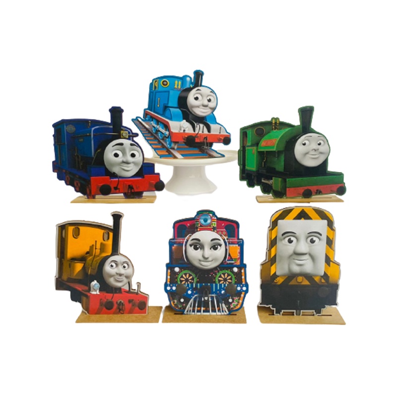 Kit Display de Mesa 6 Peças Festa Thomas e Seus Amigos MDF | Shopee Brasil