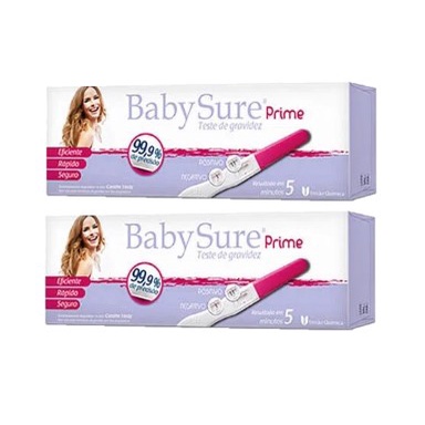 Kit Com 2x Teste De Gravidez Baby Sure Prime - União Química | Shopee ...