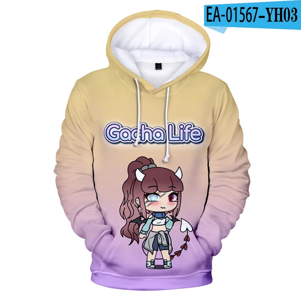 Jogo Gacha Life Hoodie Sweatshirt Hoodies Streetwear Anime | Shopee Brasil