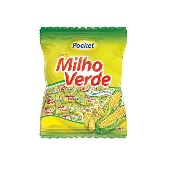 Bala Milho Verde Pocket Riclan 500g | Shopee Brasil