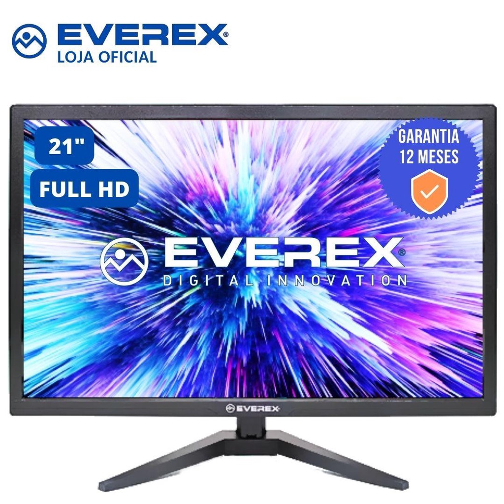 Monitor Led Full Hd, 21.5, Widescreen + Hdmi E Vga - Everex | Shopee Brasil