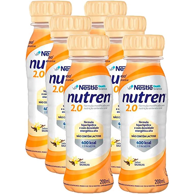 Suplemento Nutren Nestle 2.0 Garrafinha 200ML 6 Unidades | Shopee Brasil