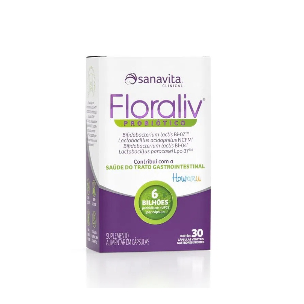 Suplemento Lactobacillus Floraliv Probiótico 30caps Sanavita | Shopee ...