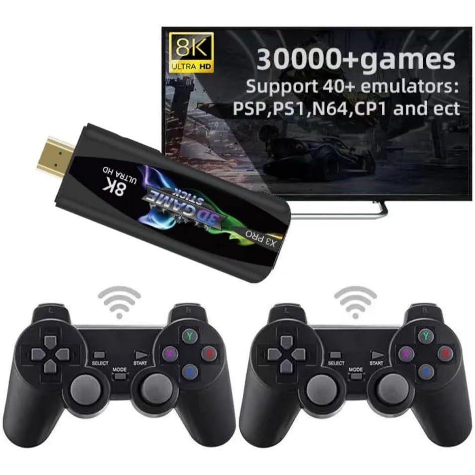Console Game Stick X3 Pro Ultra HD 8K 64GB Lançamento 2024 30.000 MIL ...