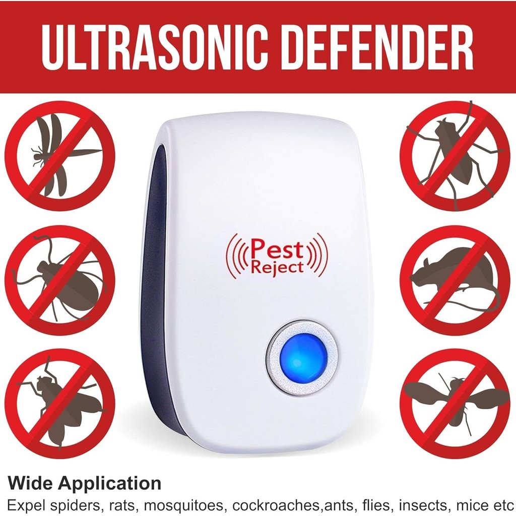 Repelente Eletrônico Ultrassônico Espanta Ratos Insetos | Shopee Brasil