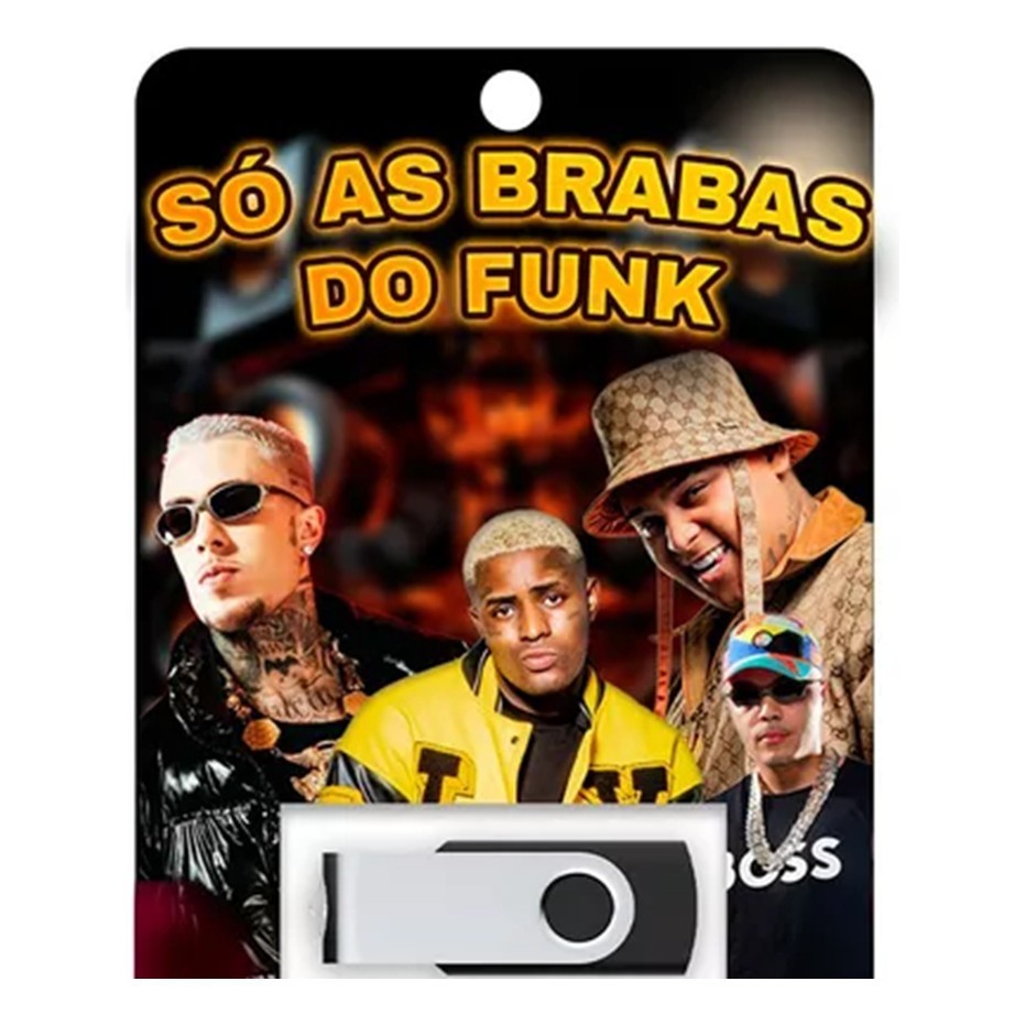 Pen Drive Gravado 16GB com 2500 Músicas de Funk e Eletrofunk Atualizado ...