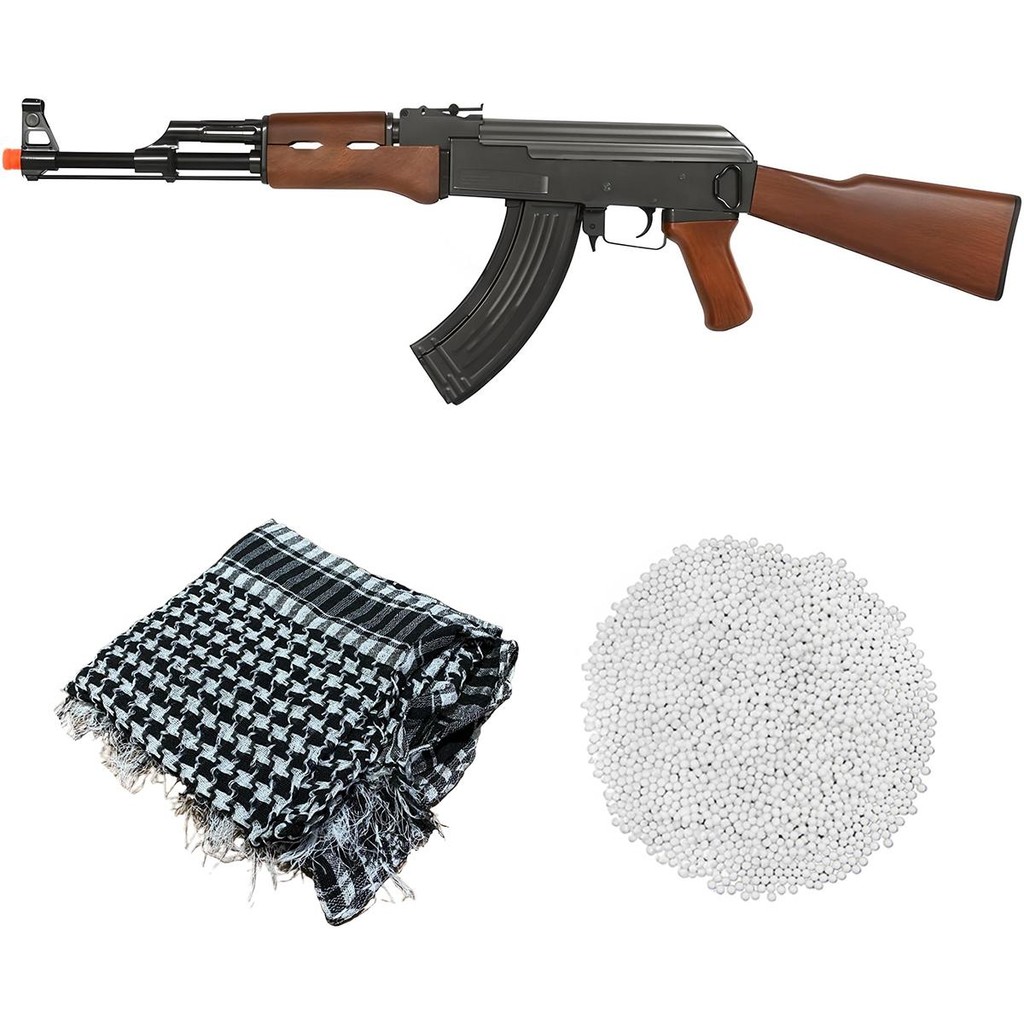 Kit Rifle Airsoft Elétrico Full Auto AK47 M900A 6mm - Double Eagle ...