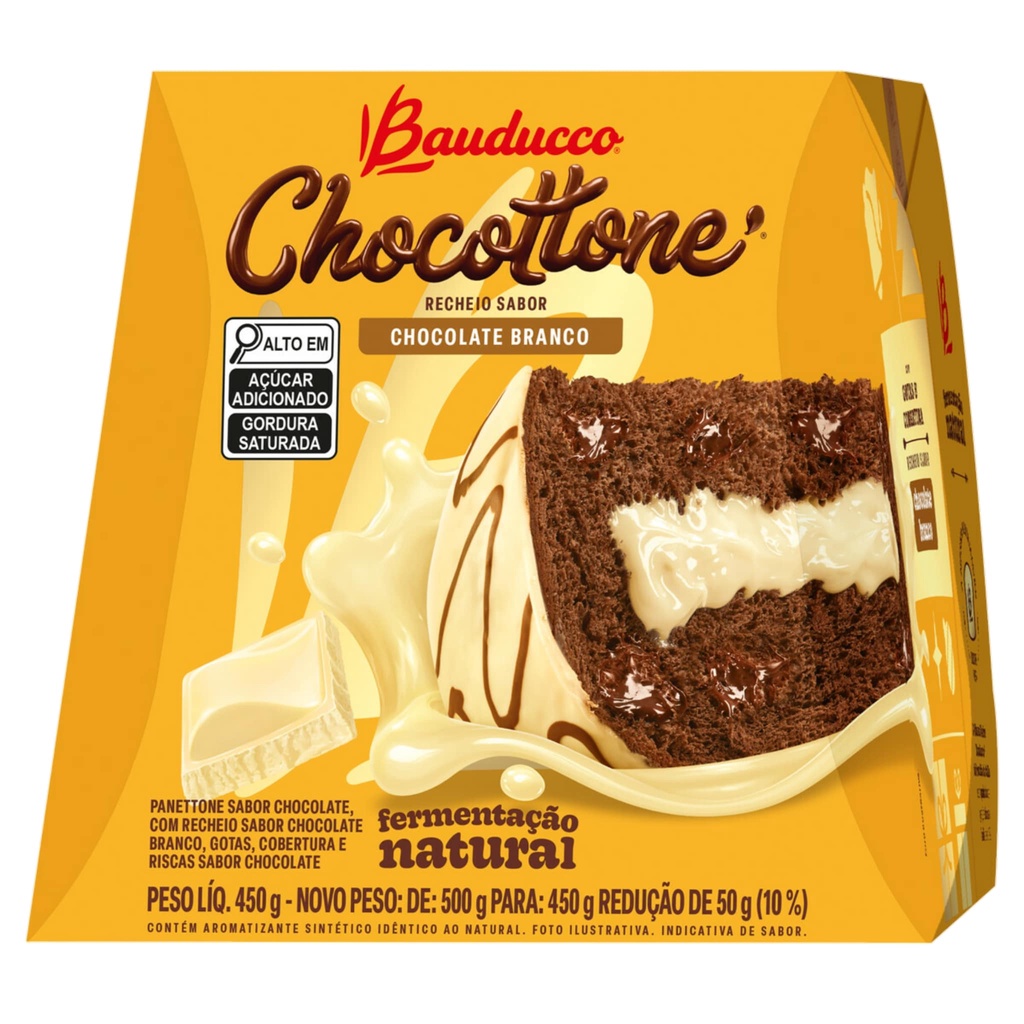 Chocottone Bauducco Maxi Com Recheio De Chocolate Branco Com Gotas