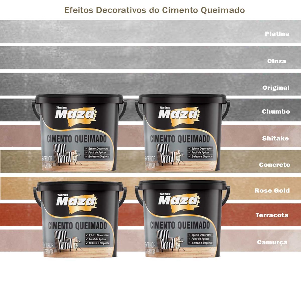 Kit 4und Cimento Queimado Maza 5,6kg Premium | Shopee Brasil