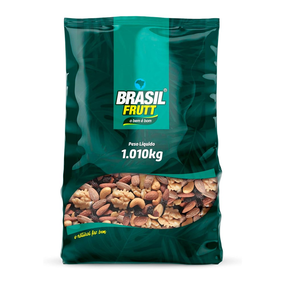 Mix Frutas Secas Pacote Brasil Frutt 1,010kg | Shopee Brasil