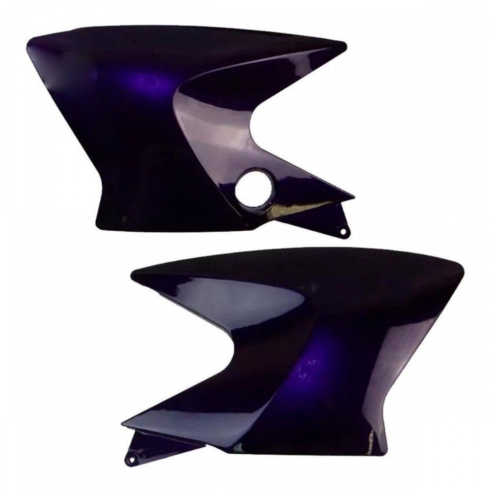 Par Carenagem Aba Lateral Tanque Moto Ybr Factor 125 Roxa 2010 2011 2012 Modelo Original ...