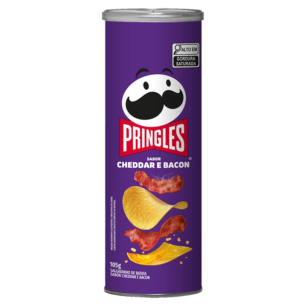 Batata Pringles Sabor Cheddar e Bacon Kelloggs 105G | Shopee Brasil