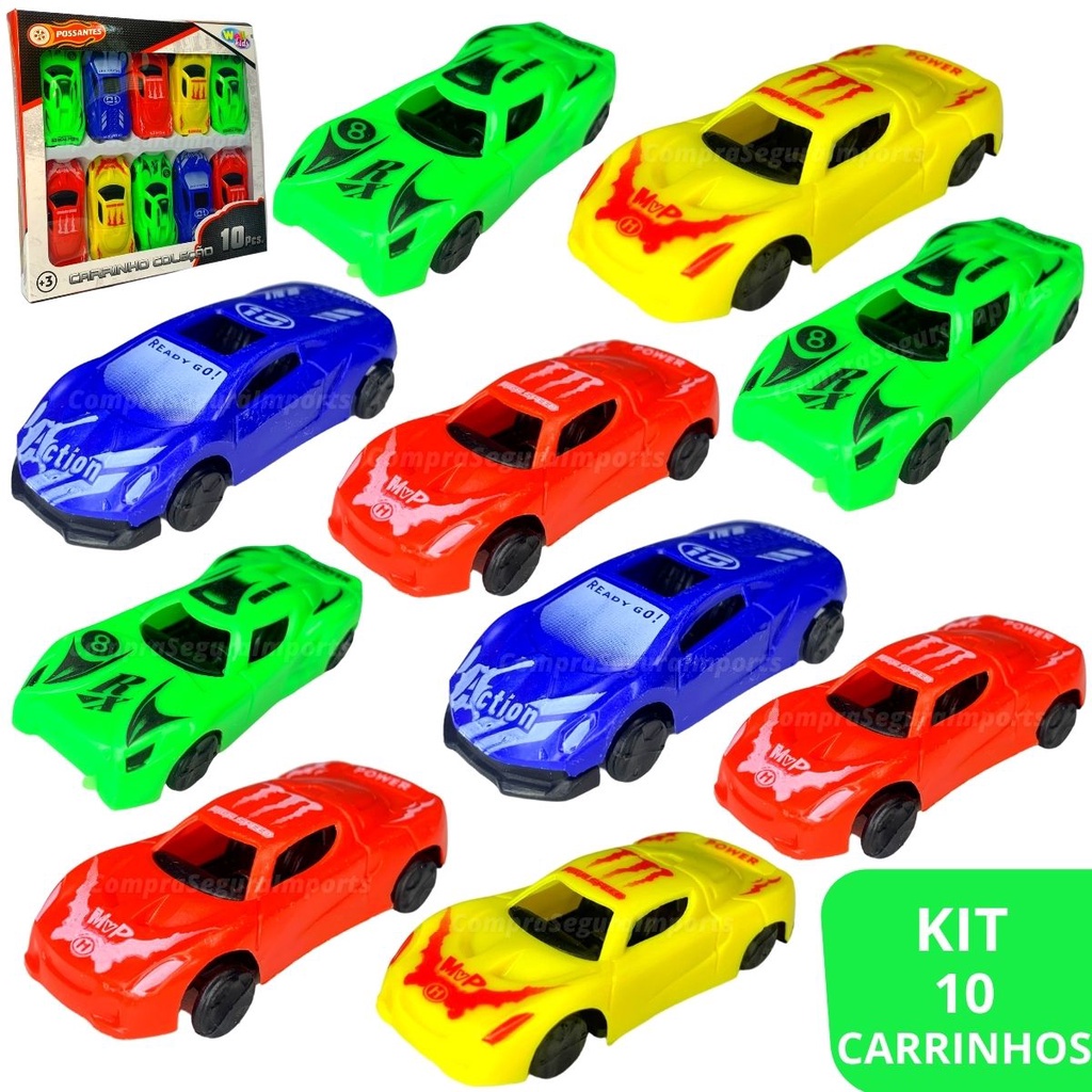 Kit 10 Carrinho De Brinquedo Coleção Presente Barato Criança | Shopee ...