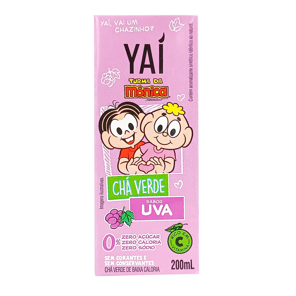 Cha Verde Sabor Uva Turma Da Monica Yai 200ml | Shopee Brasil