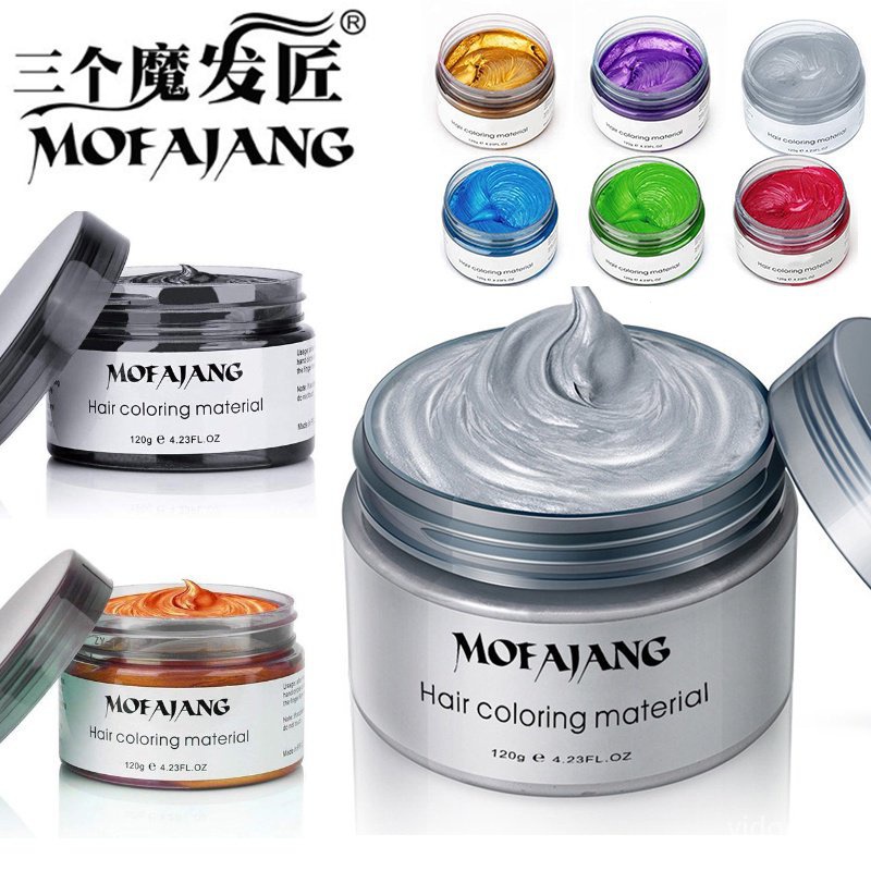 Mofajang Cera laca Creme/Coloração Temporária/Faça você mesmo/9 cores ...