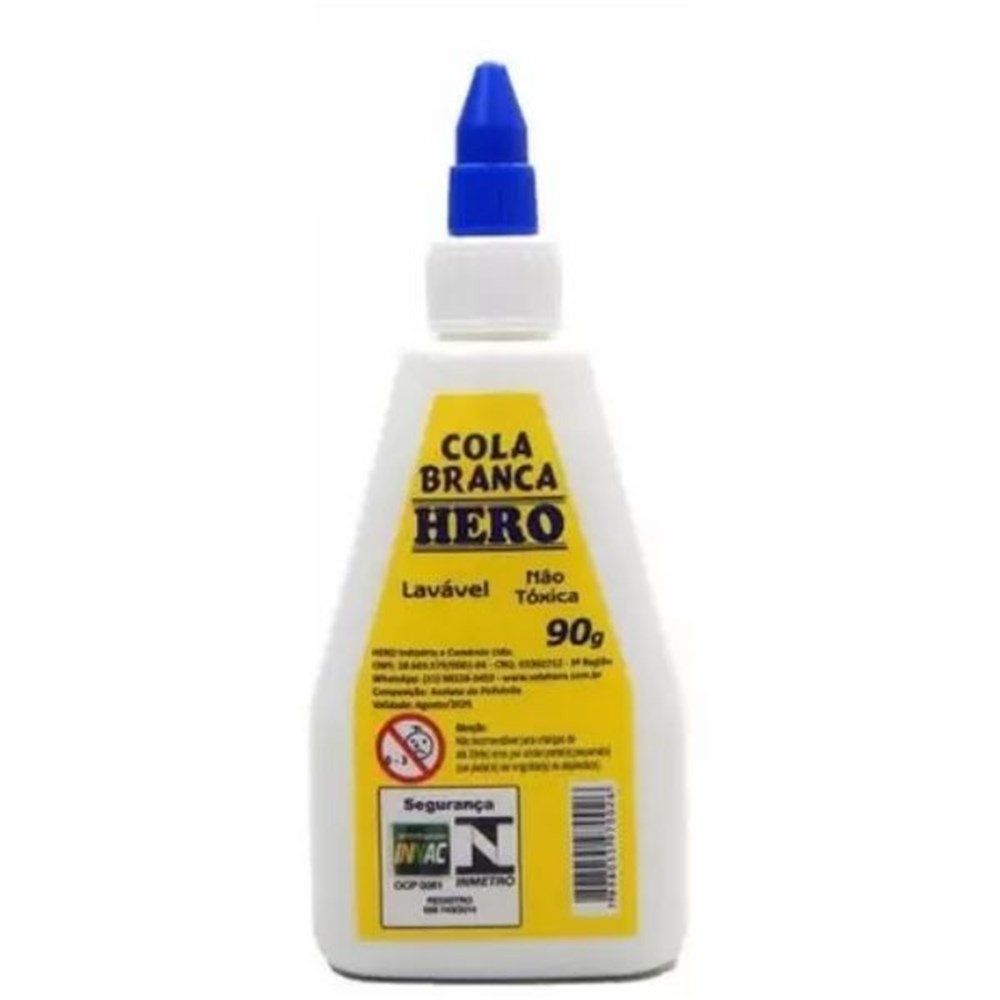 COLA BRANCA ESCOLAR 90G HERO | Shopee Brasil