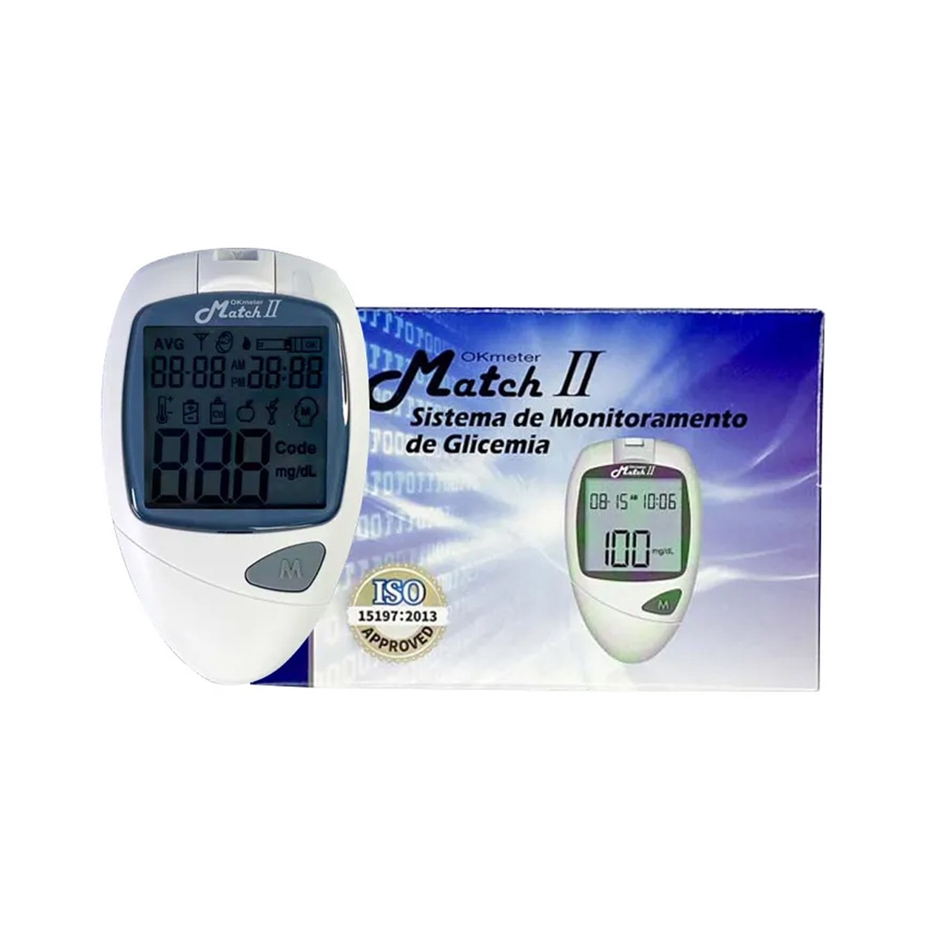 Monitor de Glicemia Okmeter Match II | Shopee Brasil
