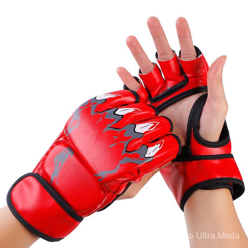 Luvas de Boxe Masculino Meia-Fio Punho Luta Livre de MMA Feminino Sanda ...