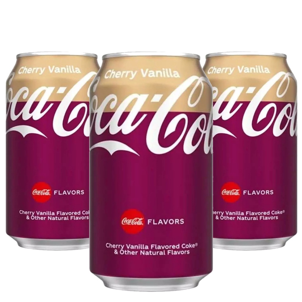 COCA COLA Importada Cherry Vanilla 355ml (3 Latas) | Shopee Brasil