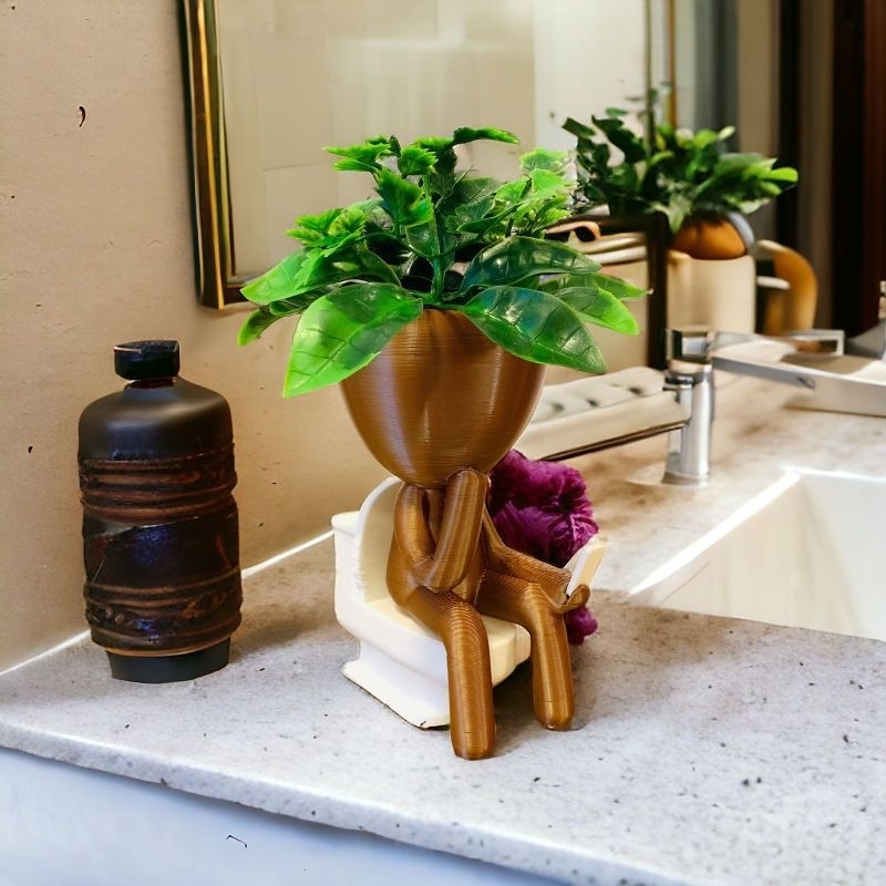 Vaso Decorativo Bob Robert Plant Banheiro Celular C/ Plantas | Shopee ...