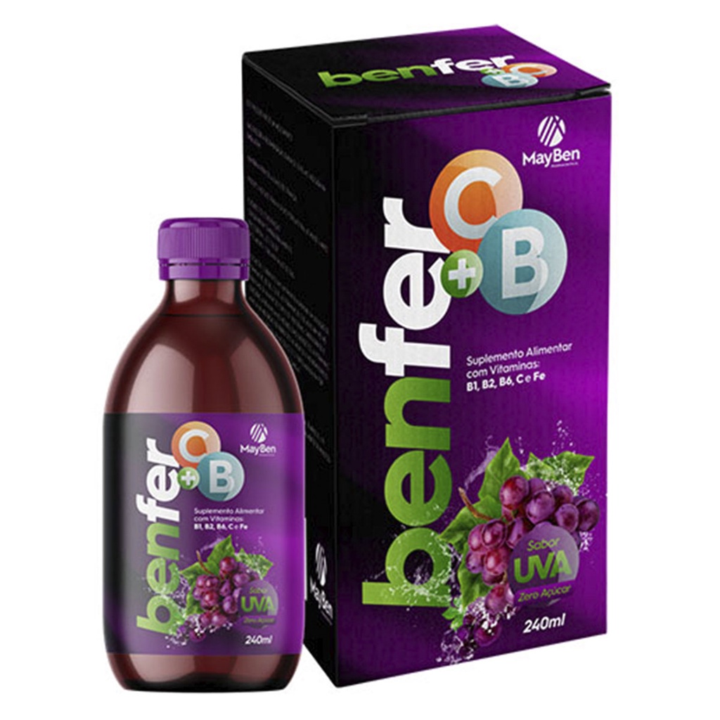 Suplemento Benfer Vitaminas Sabor Uva 240ml | Shopee Brasil