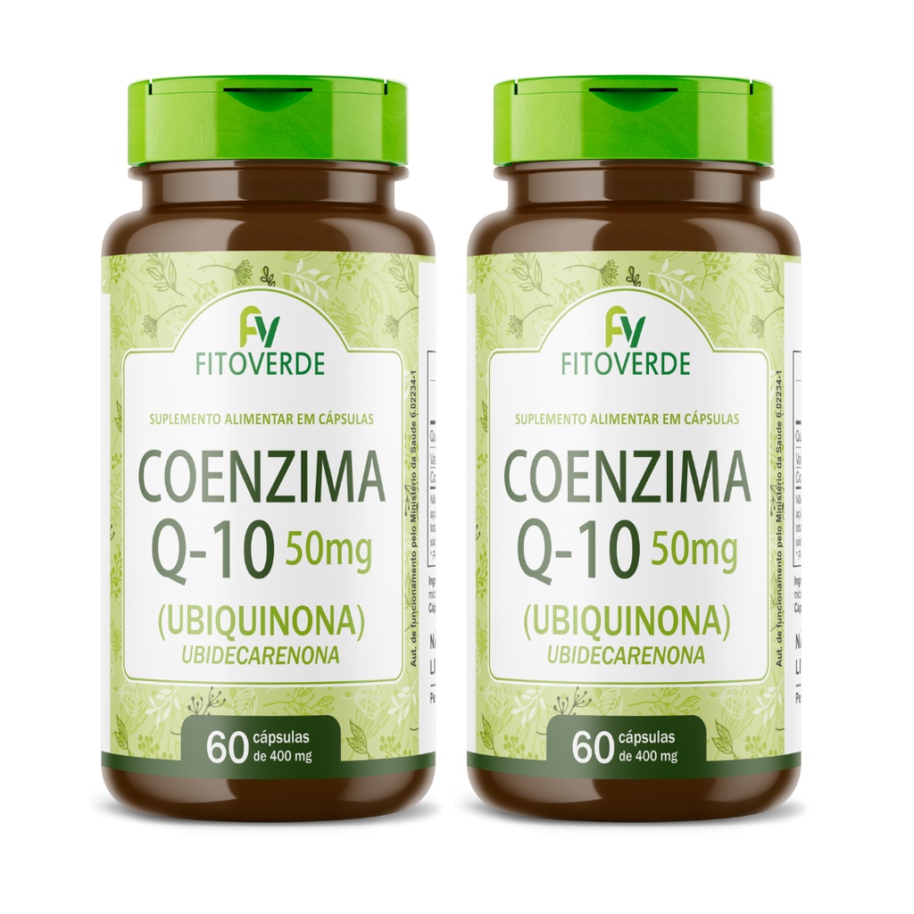 Kit 2 Coenzima Q10 50mg 120 Cápsulas | Shopee Brasil
