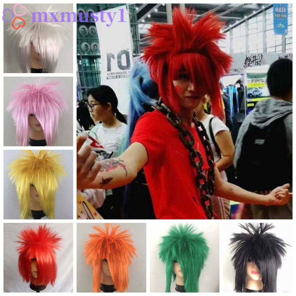 MXMUSTY Peruca Cosplay De Halloween , De Palhaço Indígena Colorida ...