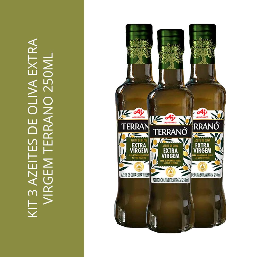 Kit 3 Azeite De Oliva Extra Virgem Terrano 250Ml | Shopee Brasil