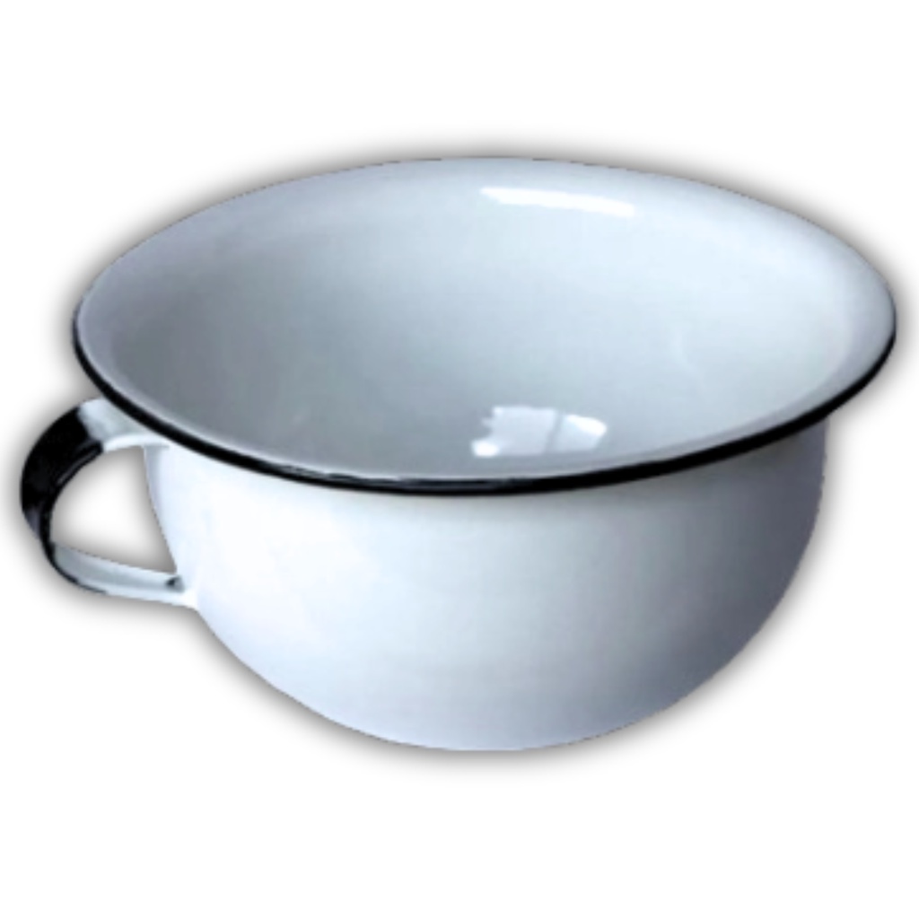 Urinol Penico Esmaltado 2,5 litros Branco Retro Adultos | Shopee Brasil