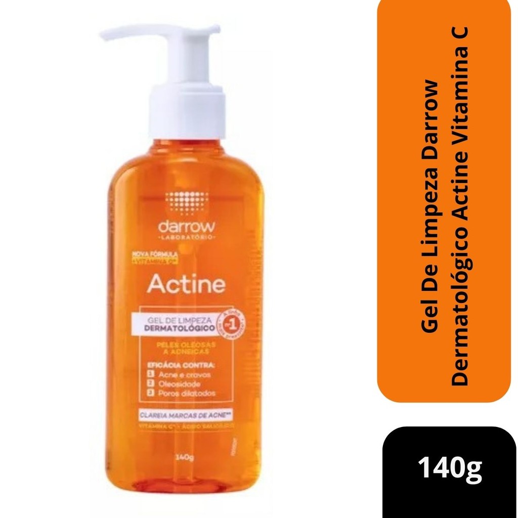 Gel De Limpeza Darrow Dermatológico Actine Vitamina C 140g | Shopee Brasil